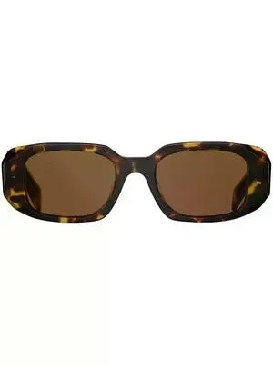 Prada Symbole Rectangular-frame Sunglasses - Brown