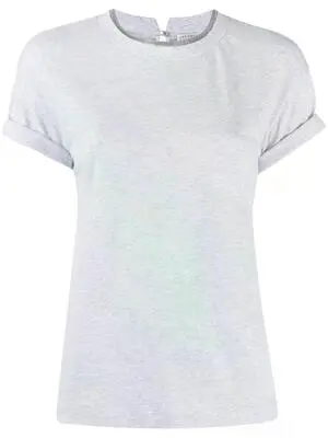 Brunello Cucinelli Round-neck Beaded T-shirt