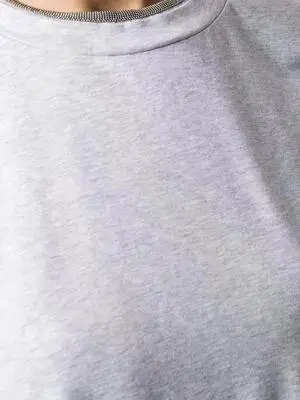 Brunello Cucinelli Round-neck Beaded T-shirt