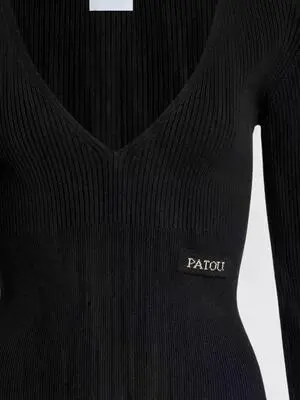 PATOU V-neck Ribbed Sweater