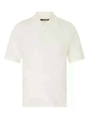 Roberto Cavalli Patterned-jacquard Polo Shirt - White