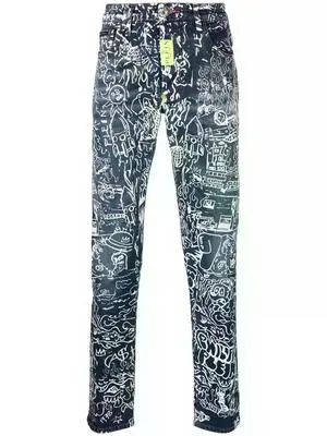 Philipp Plein All-over Graphic-print Jeans