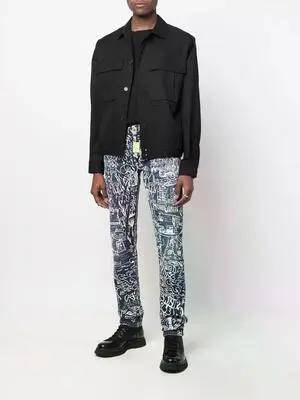 Philipp Plein All-over Graphic-print Jeans