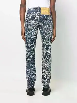 Philipp Plein All-over Graphic-print Jeans