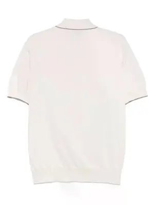 Brunello Cucinelli Contrasting-trim Polo Shirt - Neutrals