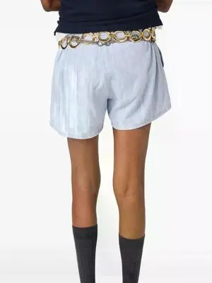 Miu Miu Striped Chambray Bermuda Shorts