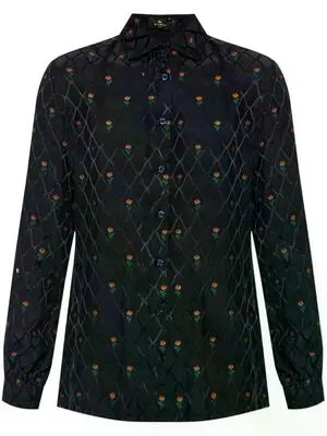 Etro Floral Diamond Grid Shirt