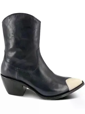 MADISON MAISON Heart Toe Cowboy Boots - Blue