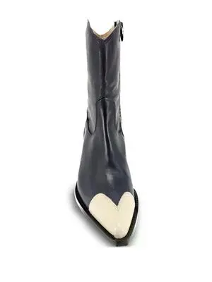MADISON MAISON Heart Toe Cowboy Boots - Blue