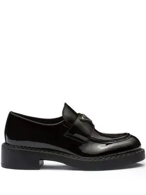 Prada Chocolate Patent Leather Loafers