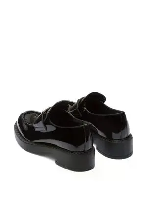 Prada Chocolate Patent Leather Loafers