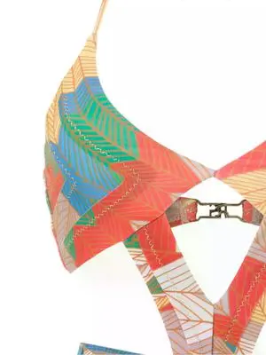 AMIR SLAMA Printed Cut Out Swimsuit