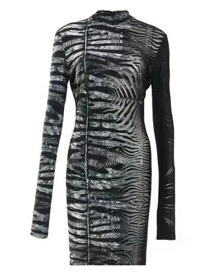Roberto Cavalli Zebra-print Maxi Dress