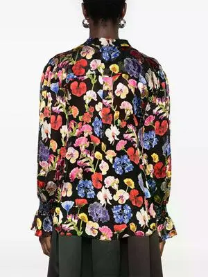 Alice + Olivia Onica Floral Chiffon Blouse