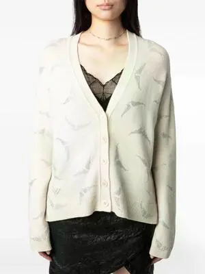 Zadig&Voltaire Mirka Strass Wings Cashmere Cardigan