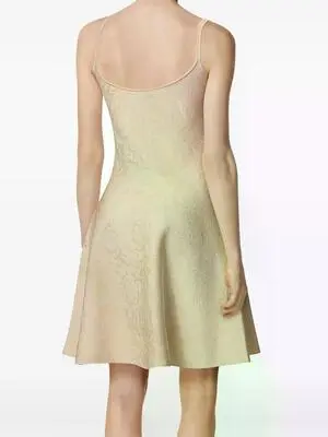 Versace Barocco Jacquard Flared Mini Dress