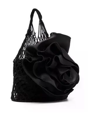 Magda Butrym Devana Floral-appliqué Mini Bag - Black