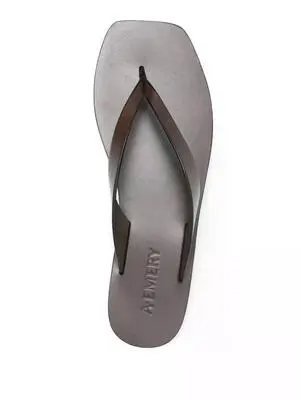 A.emery Kinto Leather Thong Sandals - Brown