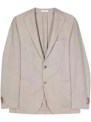 Boglioli Single-breasted Wool Blazer - Neutrals