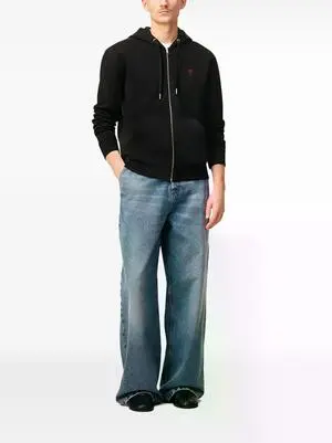 AMI Paris De Coeur Zipped Hoodie