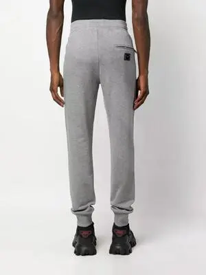 Dolce & Gabbana Drawstring Cotton Track Pants - Grey
