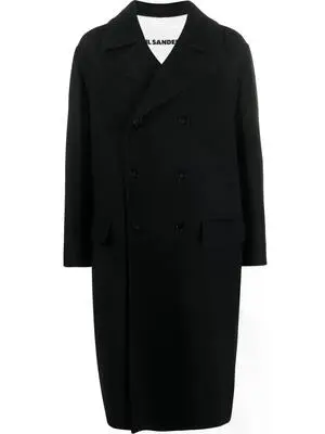 JIL SANDER Double-breasted Virgin Wool Coat
