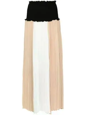 TWINSET Colour-block Pleated Midi Dress