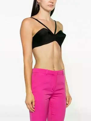 Versace Gathered Bustier Crop Top