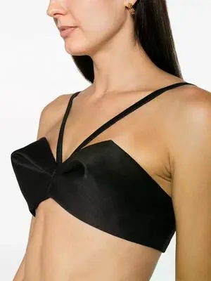 Versace Gathered Bustier Crop Top