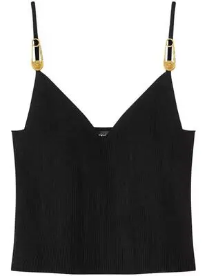 Versace Safety Pin Crop Top