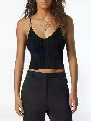 Versace Safety Pin Crop Top