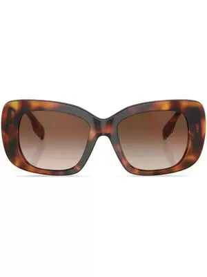 Burberry Logo-print Square-frame Sunglasses - Green
