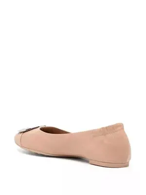 Tory Burch Claire Cap-toe Ballerina Shoes - Brown