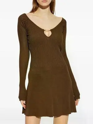 Jacquemus La Robe Ribbed Minidress - Brown