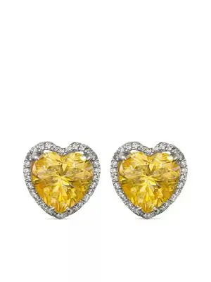 JUWELINA PARIS Radiant Heart Earrings - Silver