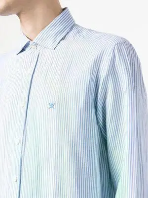 HACKETT Bengal Stripe-pattern Linen-blend Shirt