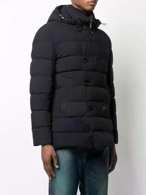 MOORER Double-breasted Padded Jacket - Blue