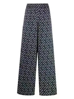 Kenzo X Verdy Logo-print Pajama Pants - Blue