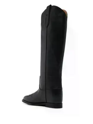 VIA ROMA 15 Leather Knee High Boots