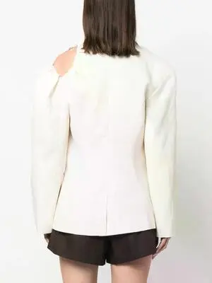 Jacquemus La Veste Galliga Asymmetric Blazer - Neutrals