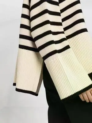 TOTEME Striped Roll Neck Jumper