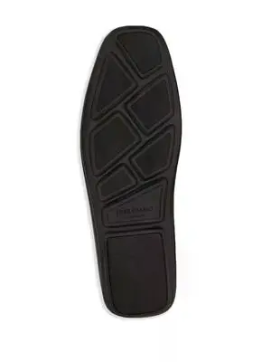 FERRAGAMO Gancini-plaque Leather Loafers