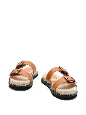 CastaÑer Leather Slides - Brown