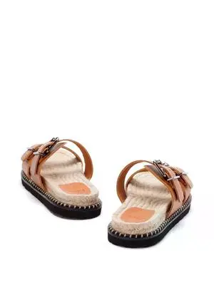 CastaÑer Leather Slides - Brown
