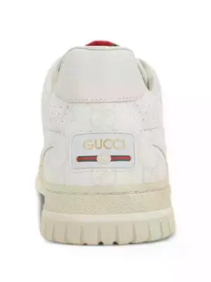 Gucci Logo-print Stripe-trim Sneakers - White