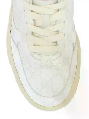 Gucci Logo-print Stripe-trim Sneakers - White