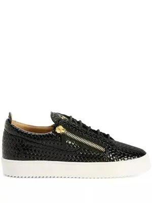 GIUSEPPE ZANOTTI Frankie Double-zip Low-top Sneakers - Black