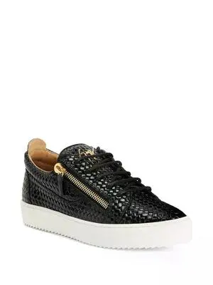 GIUSEPPE ZANOTTI Frankie Double-zip Low-top Sneakers - Black