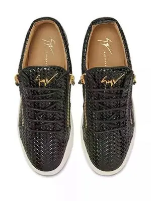 GIUSEPPE ZANOTTI Frankie Double-zip Low-top Sneakers - Black