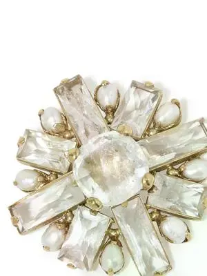 GOOSSENS Stones Pearls Brooch